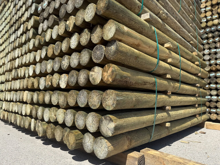 8 Ft Round Fence Post Sizes & Uses | Treated Wood Posts