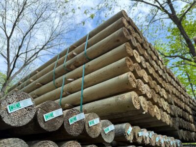 10Ft Pressure Treated Round Posts: Uses | Treated Wood Posts